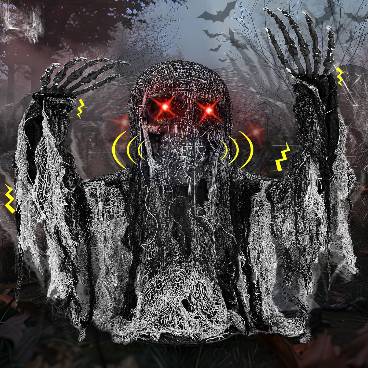 Amazon.com: [ Rotates & Swings Motion ] Talking Zombie Groundbreaker ...