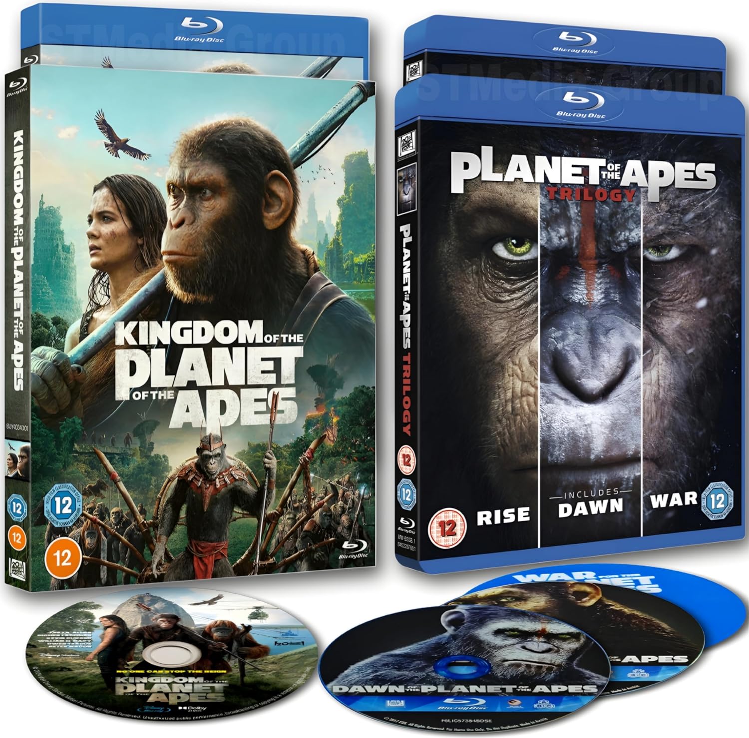 Amazon.com: Planet of the Apes 4-movie Collection 2011-2024 (Kingdom of ...