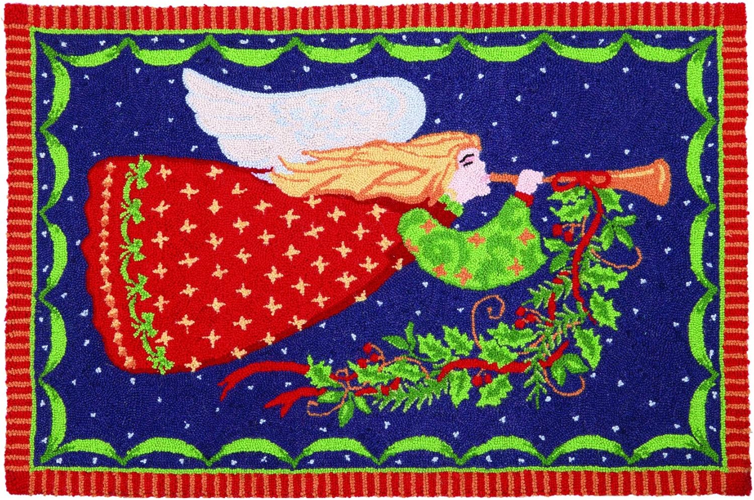 Amazon.com: Peking Handicraft Angel with Horn Hook Rug, 27-Inch by 40 ...