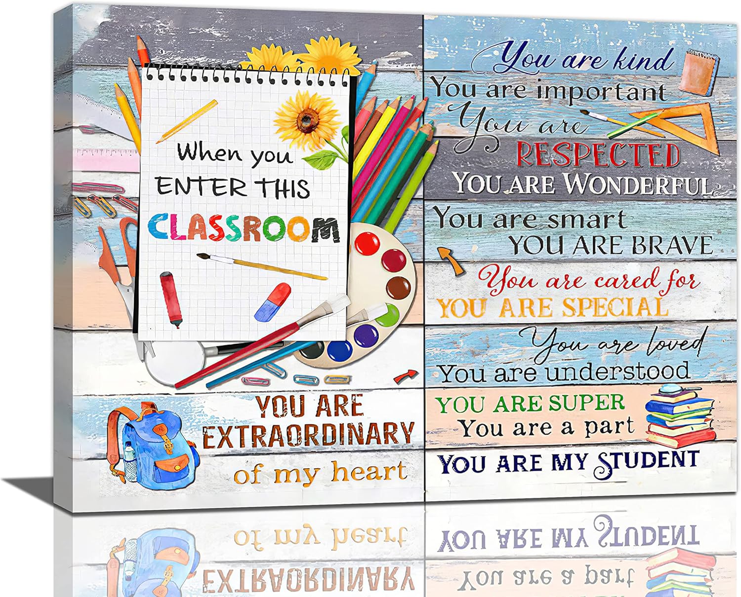 Amazon.com: Classroom Wall Art Students Classroom Pictures Wall Decor ...