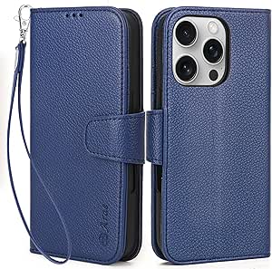 Amazon.com: Arae Compatible with iPhone 16 Pro Case Wallet with Card Holder, Wristlet Strap ...