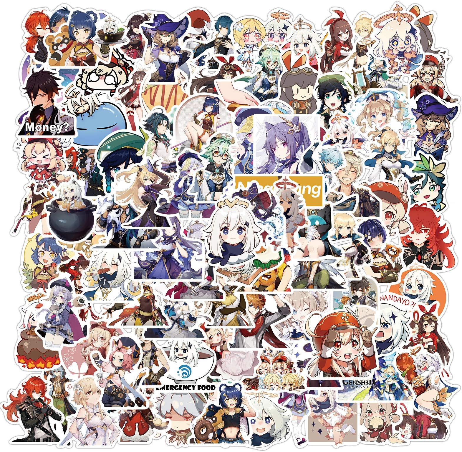 Amazon.com: Genshin Impact Stickers 100pcs Video Game Stickers ...
