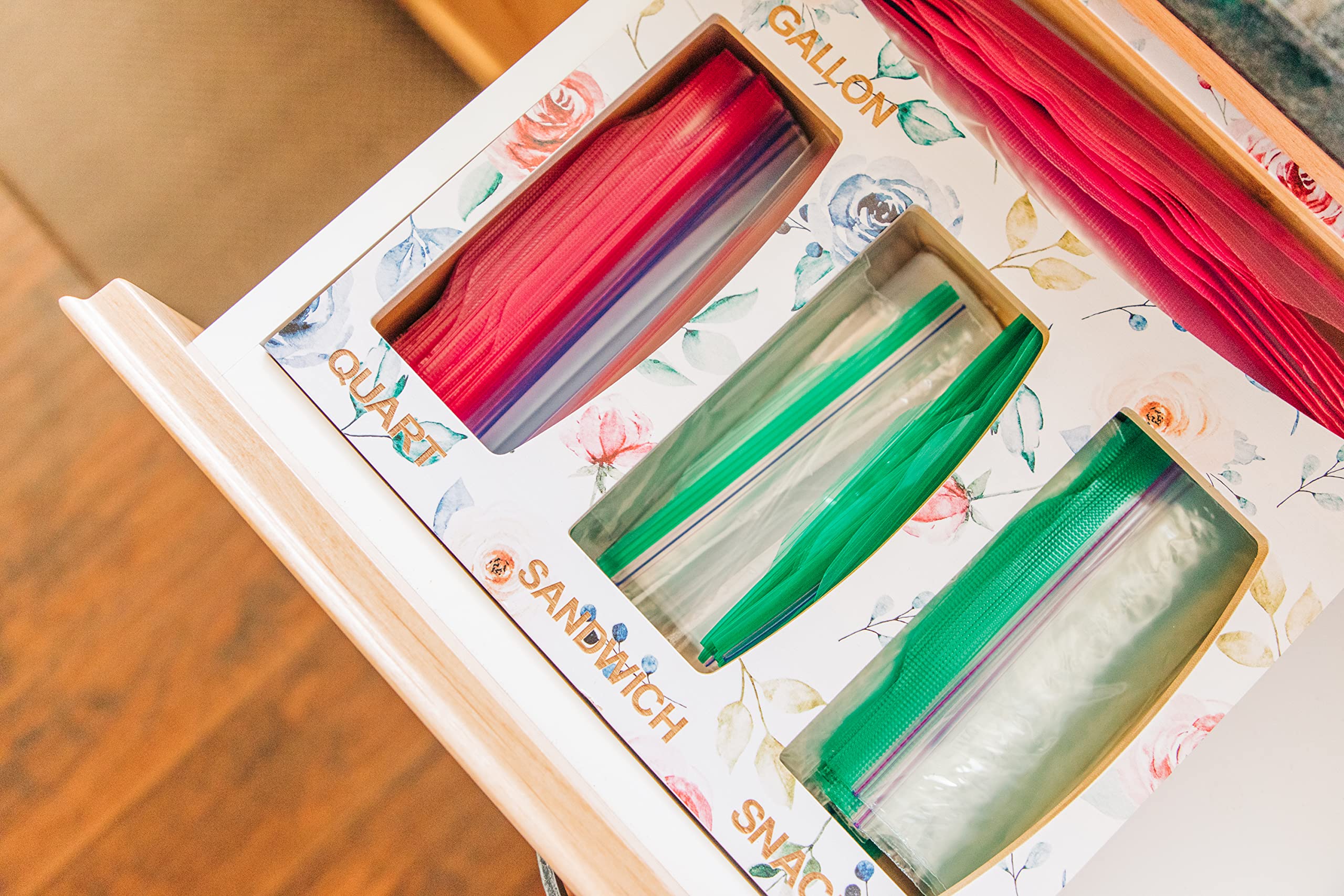 Ziplock Bag Organizer - Plastic Bag Organizer - Food Storage Bag ...