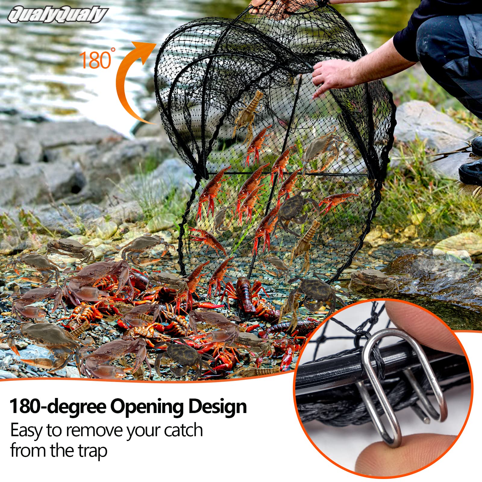 Snapklik.com : 2PCS Crawfish Trap, Crab Traps For Blue Crabs Crayfish ...