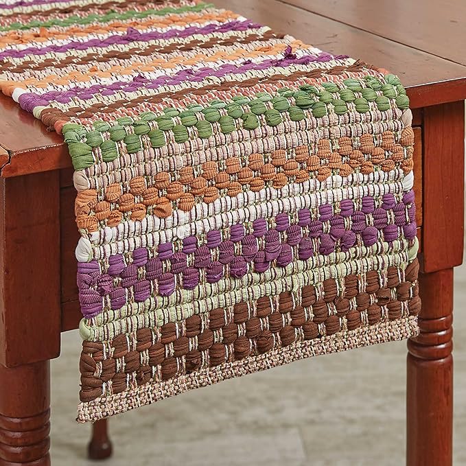 Amazon.com: Park Designs Fall Colors Chindi Table Runner | 13" x 54 ...
