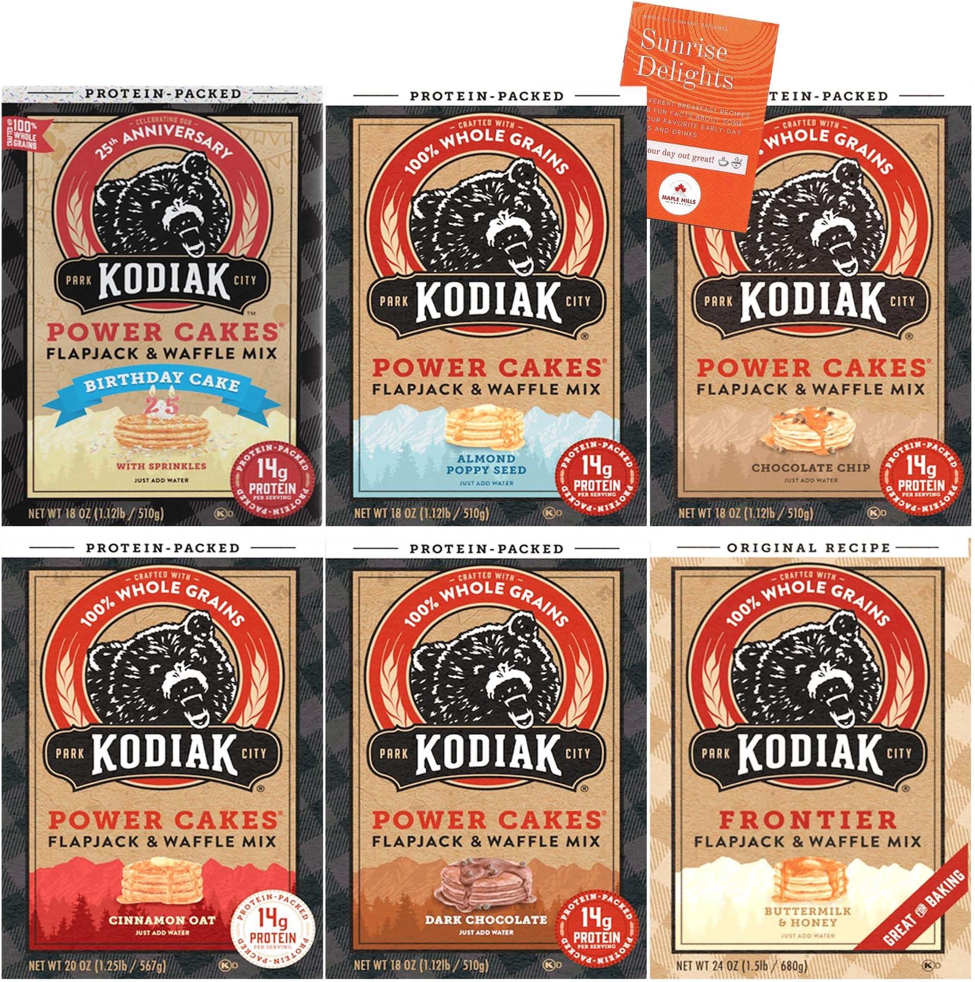 Amazon.com: Kodiak Cakes Power Cakes Flapjack and Waffle Mix 6 Flavor ...