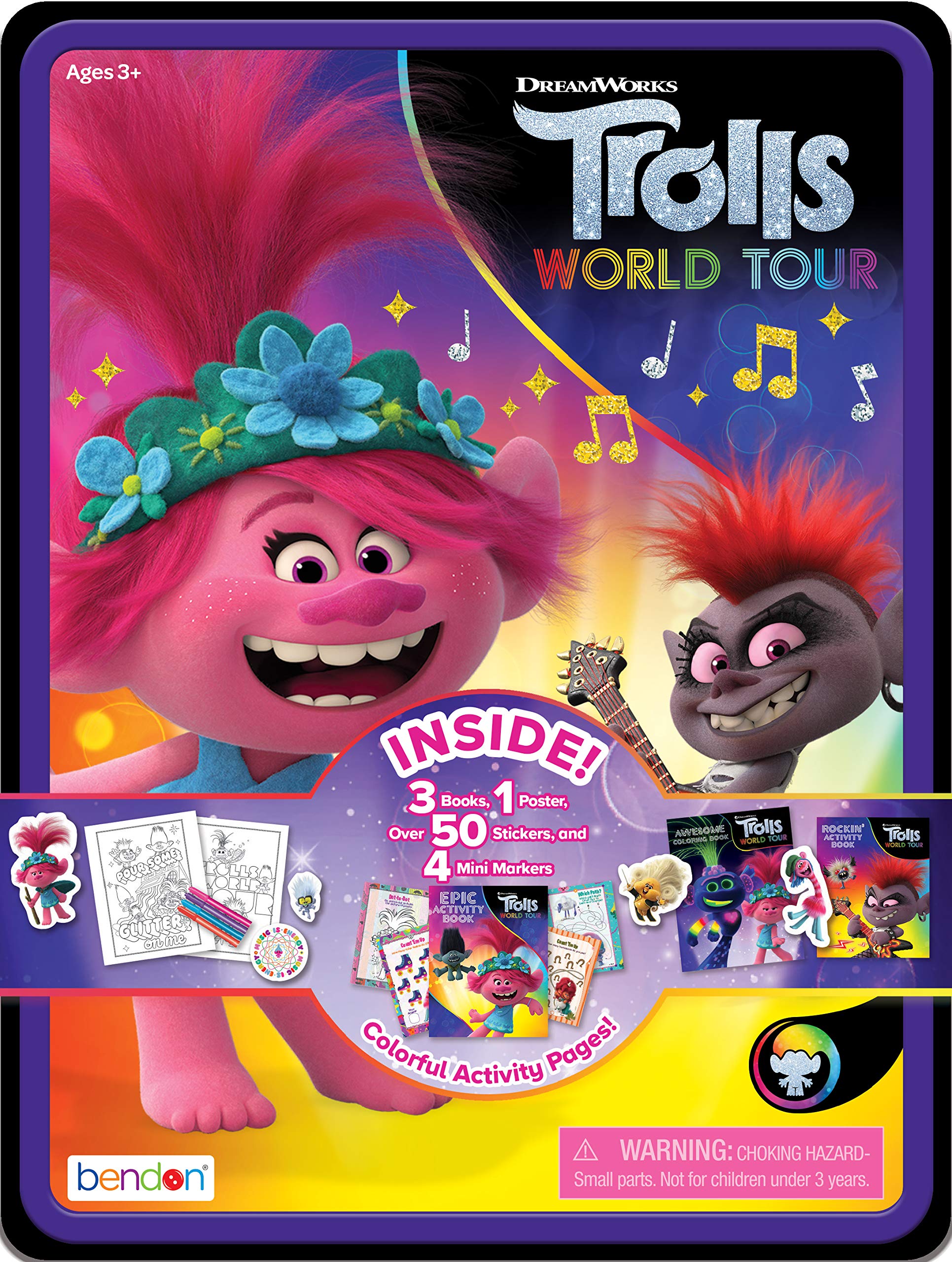 Buy Trolls DreamWorks World Tour Coloring and Activity Tin with Sticker ...