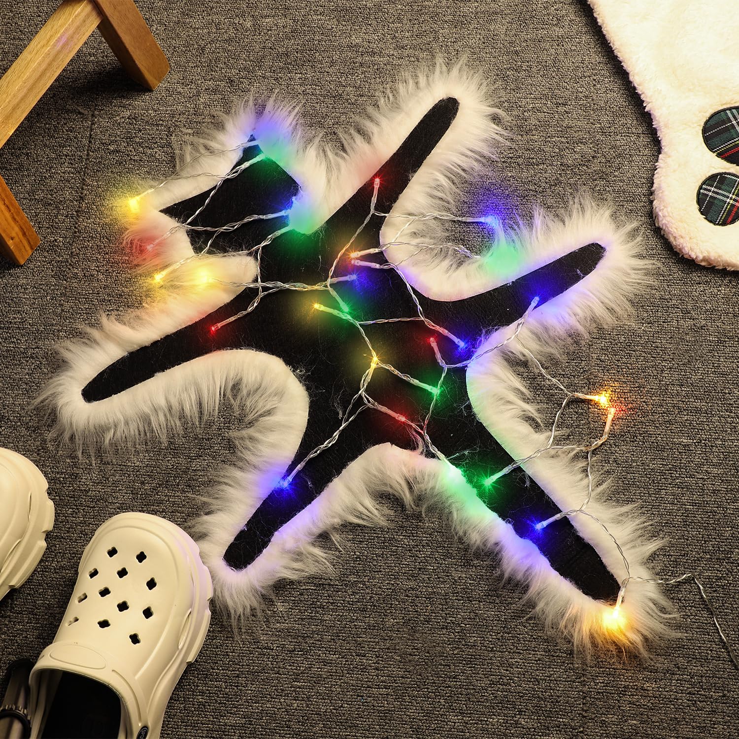 Light Up Fried Cat Rug, Funny Area Rugs Christmas Lights Decoration ...