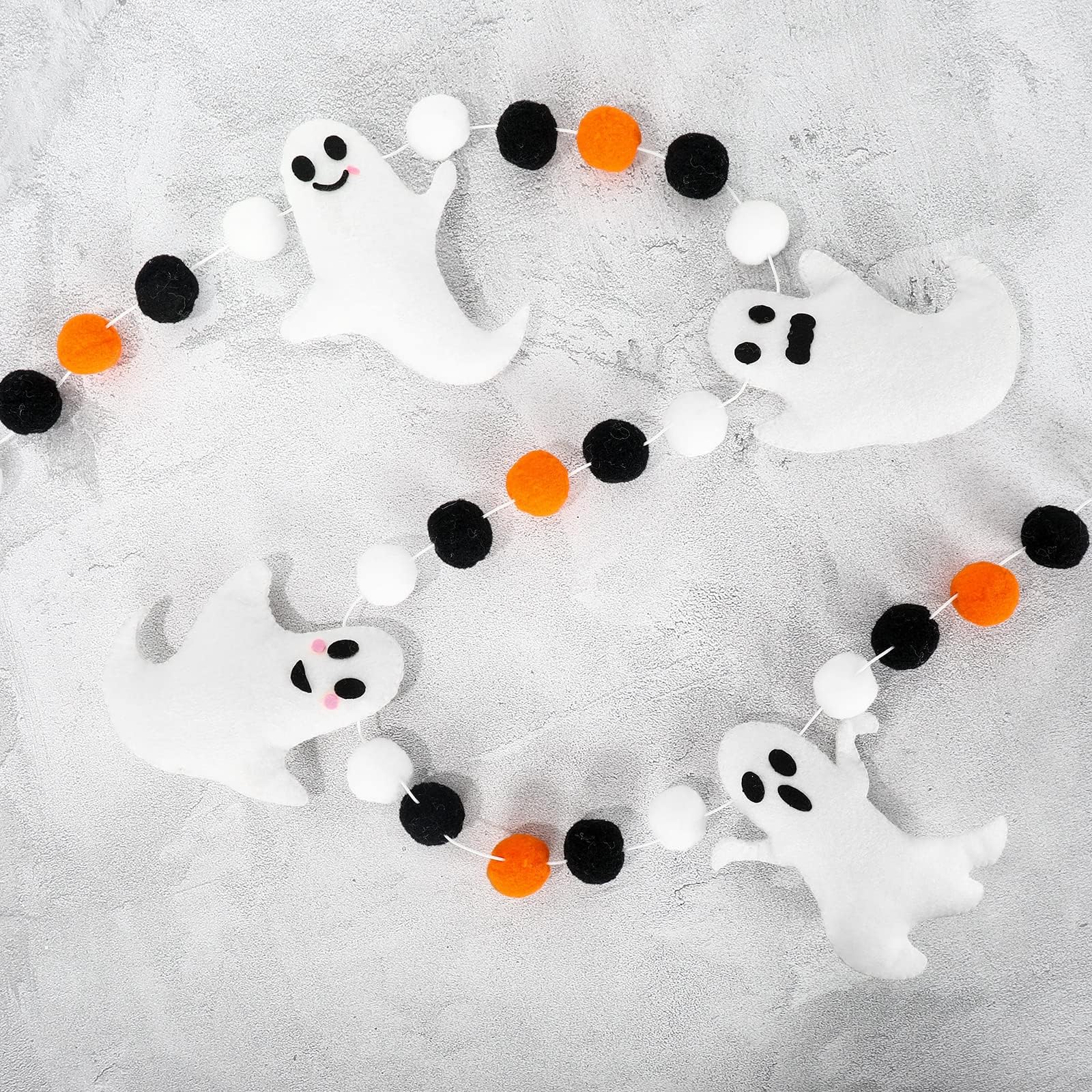 Amazon.com: Cute Ghost Banner 2 Pack Halloween Garland Decorations ...
