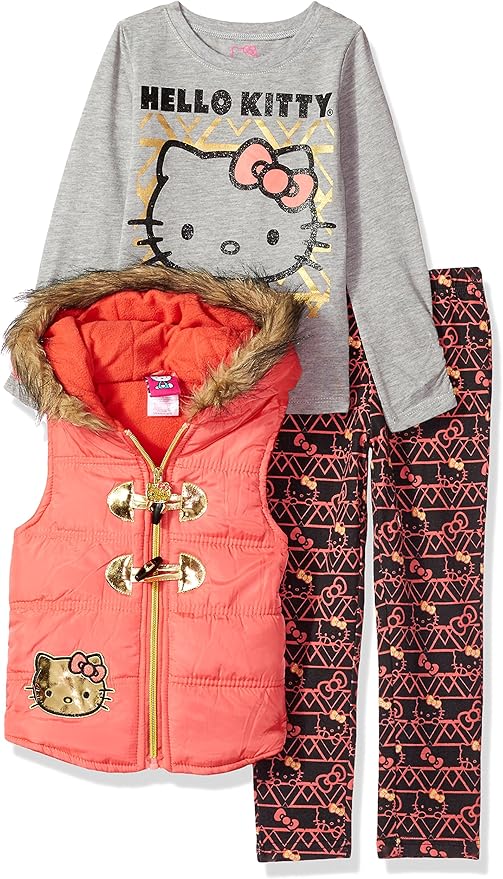 Amazon.com: Hello Kitty Baby Girls' 3 Piece Tee, Vest, and Legging Set ...