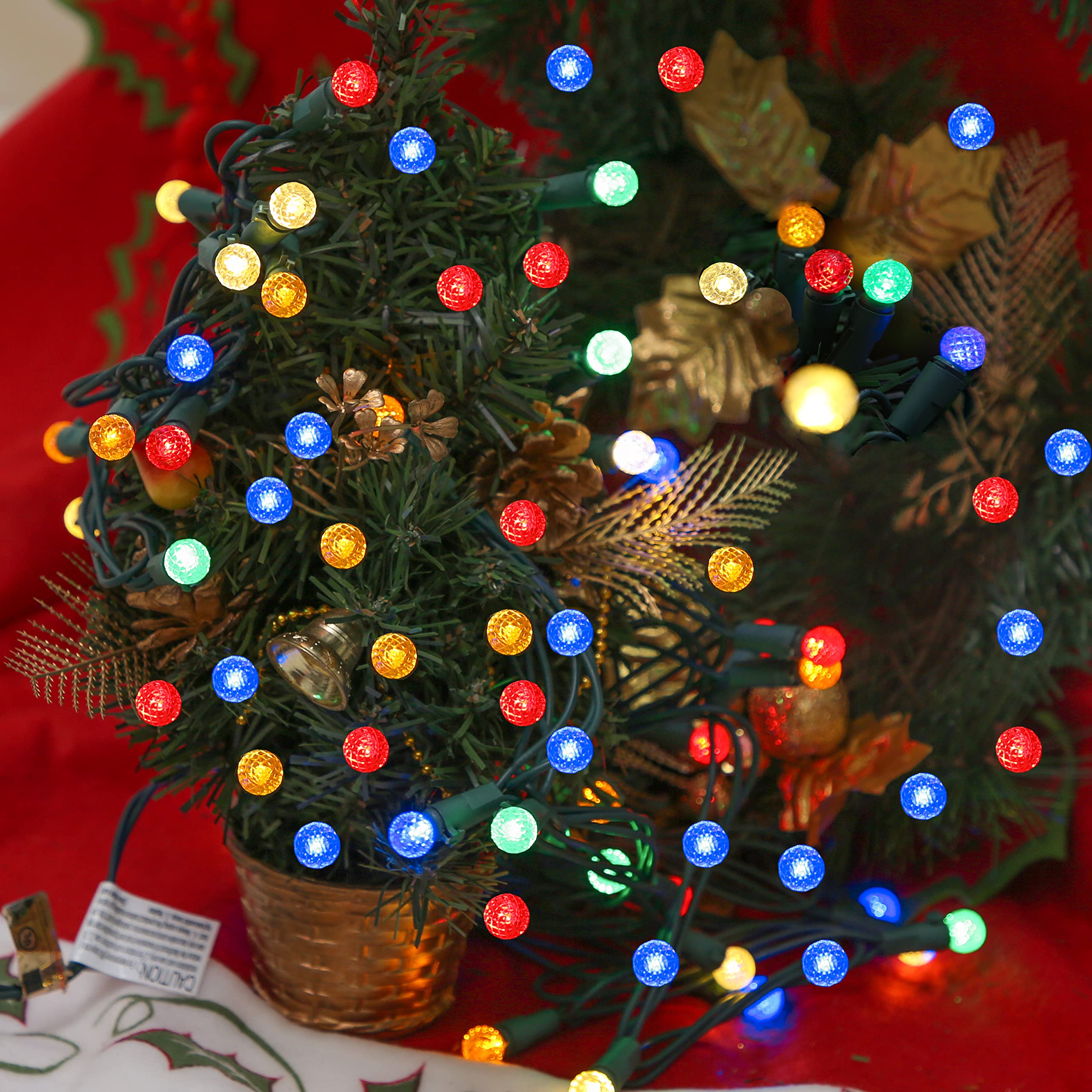 Small Round Christmas Lights Disco Lights 70 Mini Round G12 Multicolor