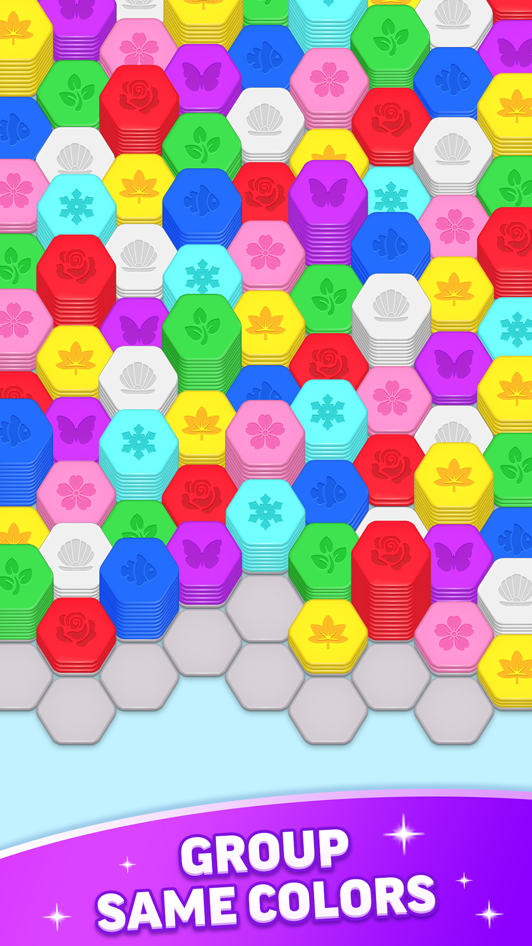 Hexa Sort - Hexagon Color Sorting Puzzle Game | Hexa Stack - Hexa Block Merge Puzzle Game: Color ...