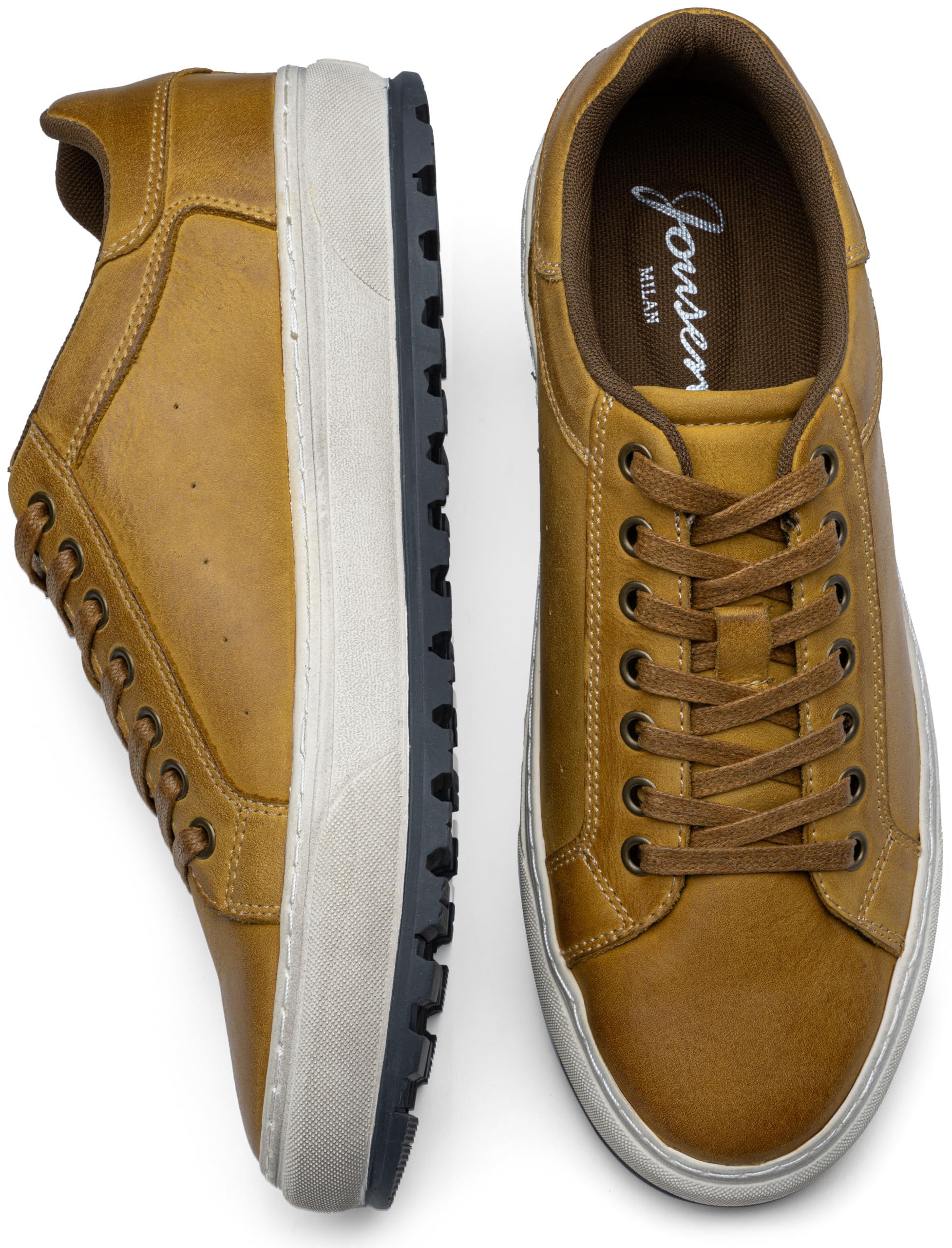 Snapklik.com : Jousen Mens Casual Shoes Leather Sneakers For Men ...