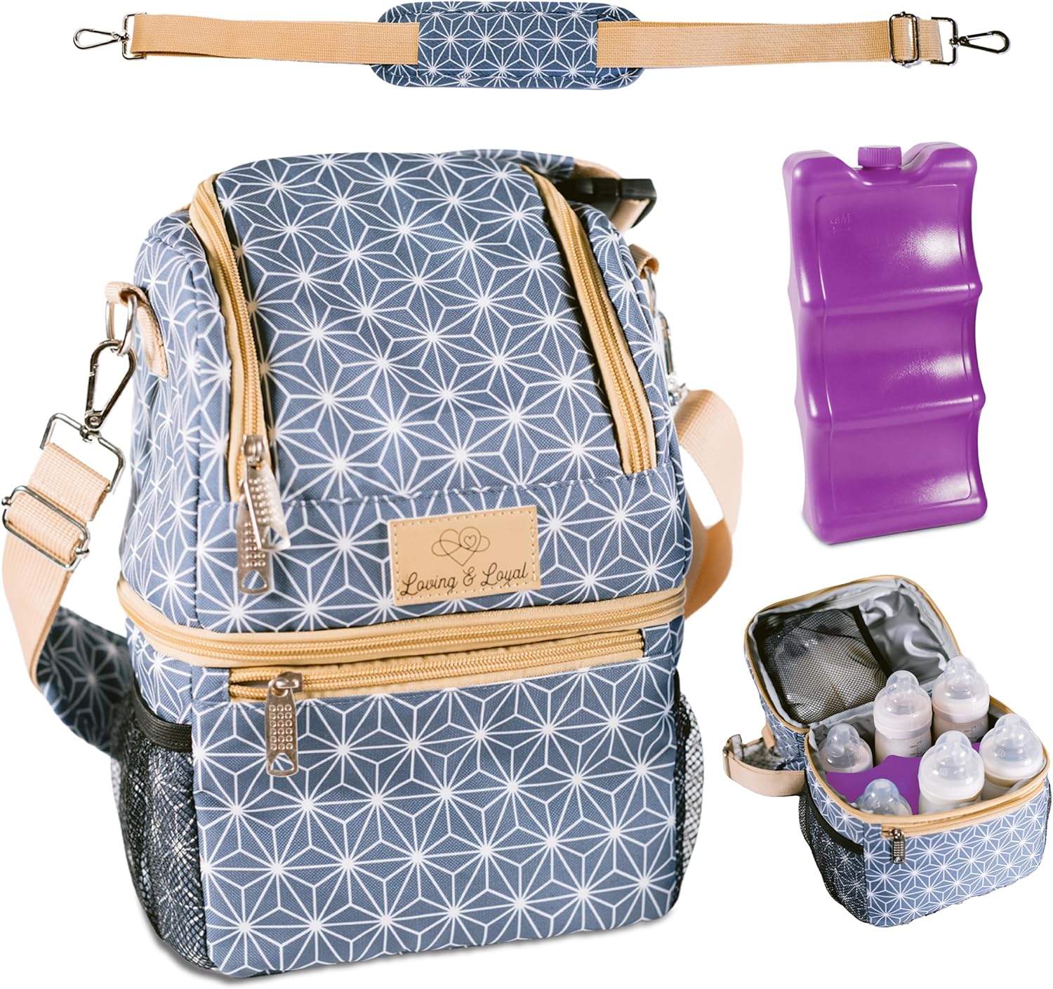 Amazon.com: Breast Milk Cooler Travel Bag w/Ice Pack for (6) 9oz ...