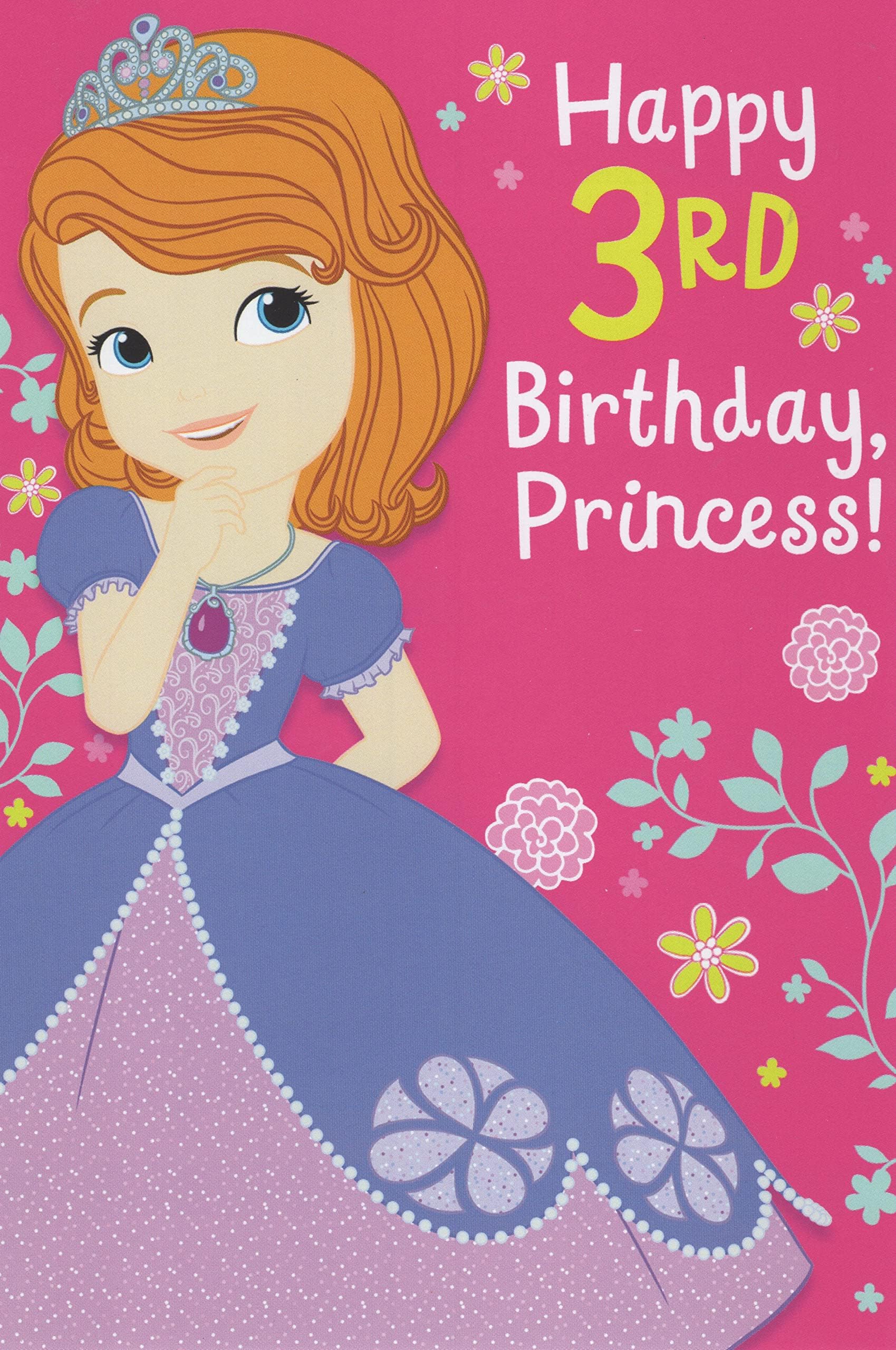 Amazon.com : Sofia the First Happy 3rd Third Birthday Princess (Age 3 ...