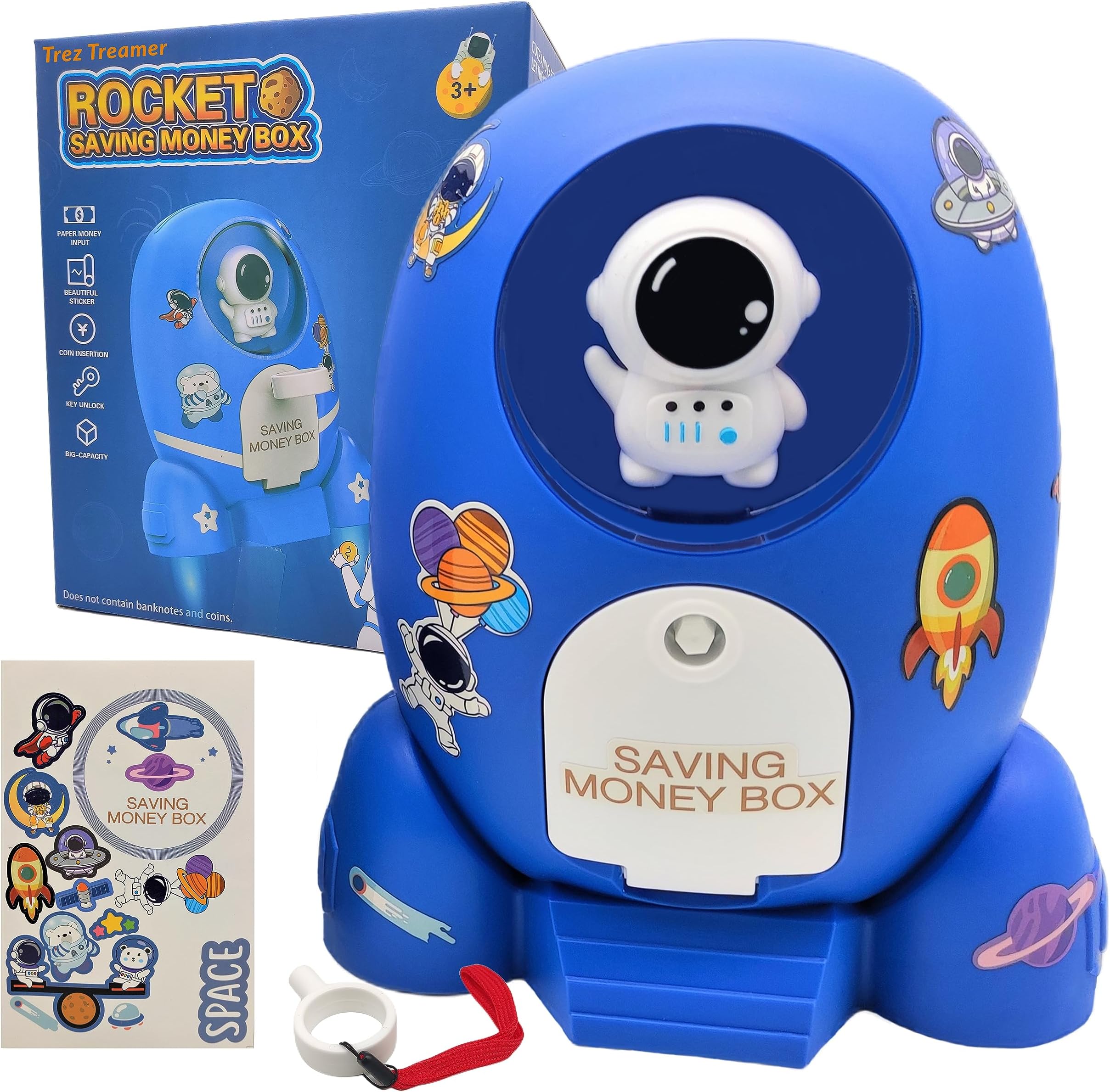 Amazon.com : SPEARX Automatic Sort Piggy Bank for Boys Girls - Clear ...