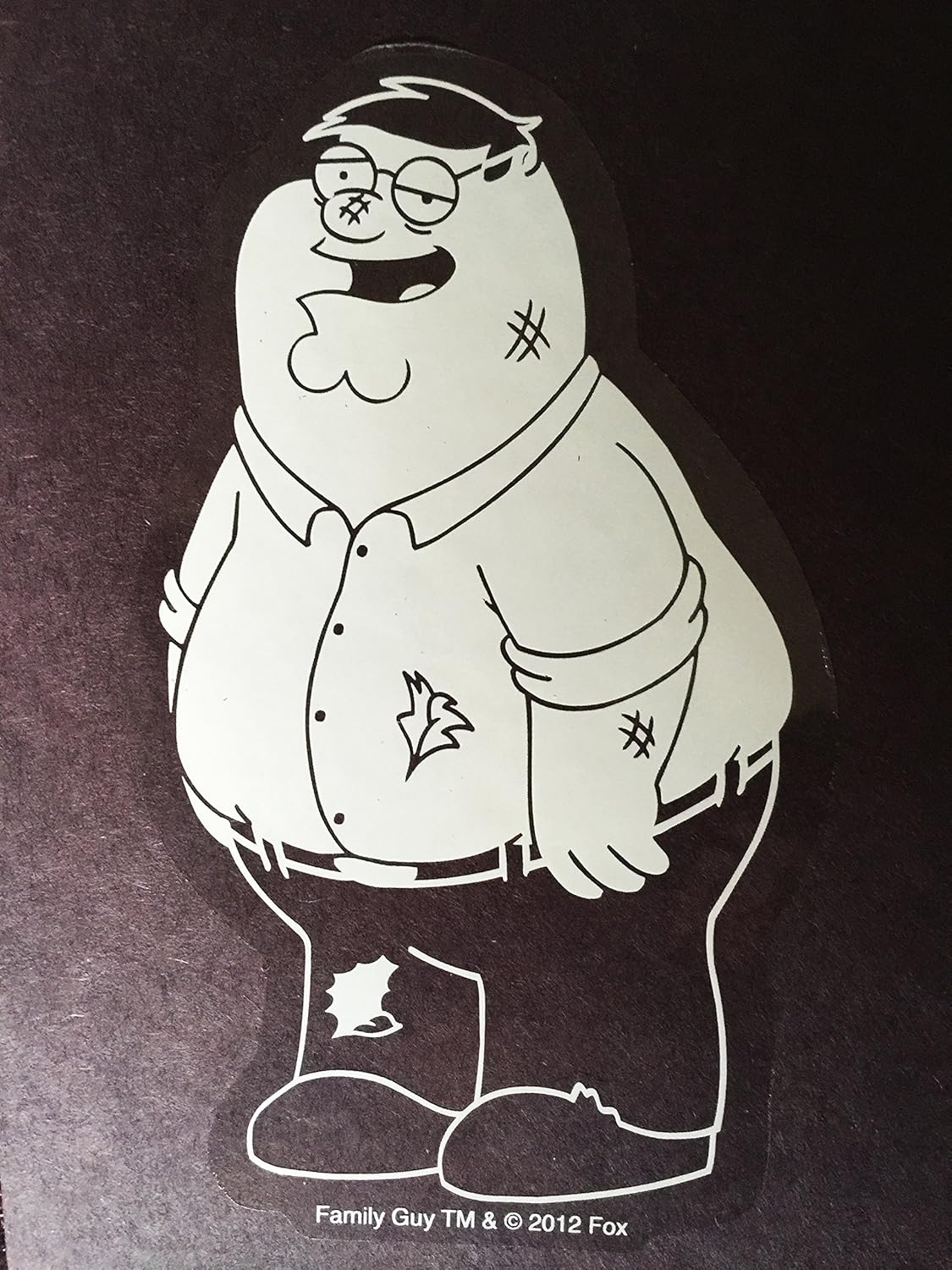 Amazon.com: Family Guy Peter Griffin Beat Up/Disheveled Auto/Window ...