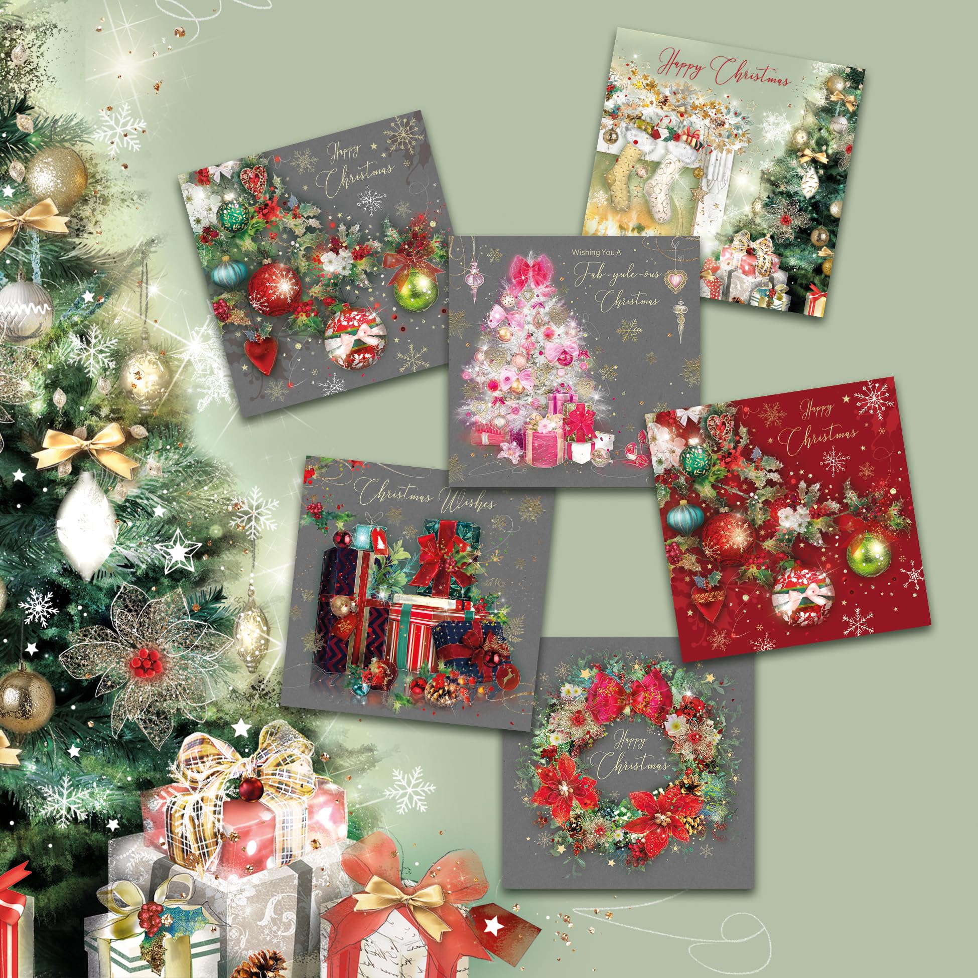 Cherry Orchard Multi-pack of 6 Assorted Christmas Cards from, Beautiful ...