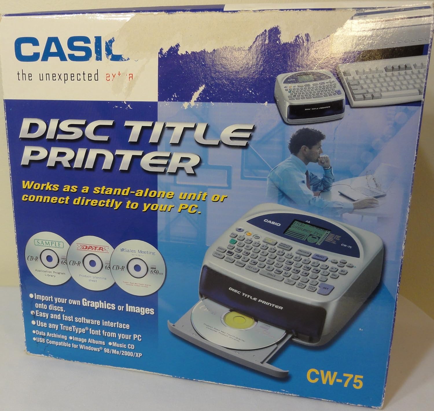 Casio Disc Title Printer CW-75 - CD/DVD printer - colour - thermal ...