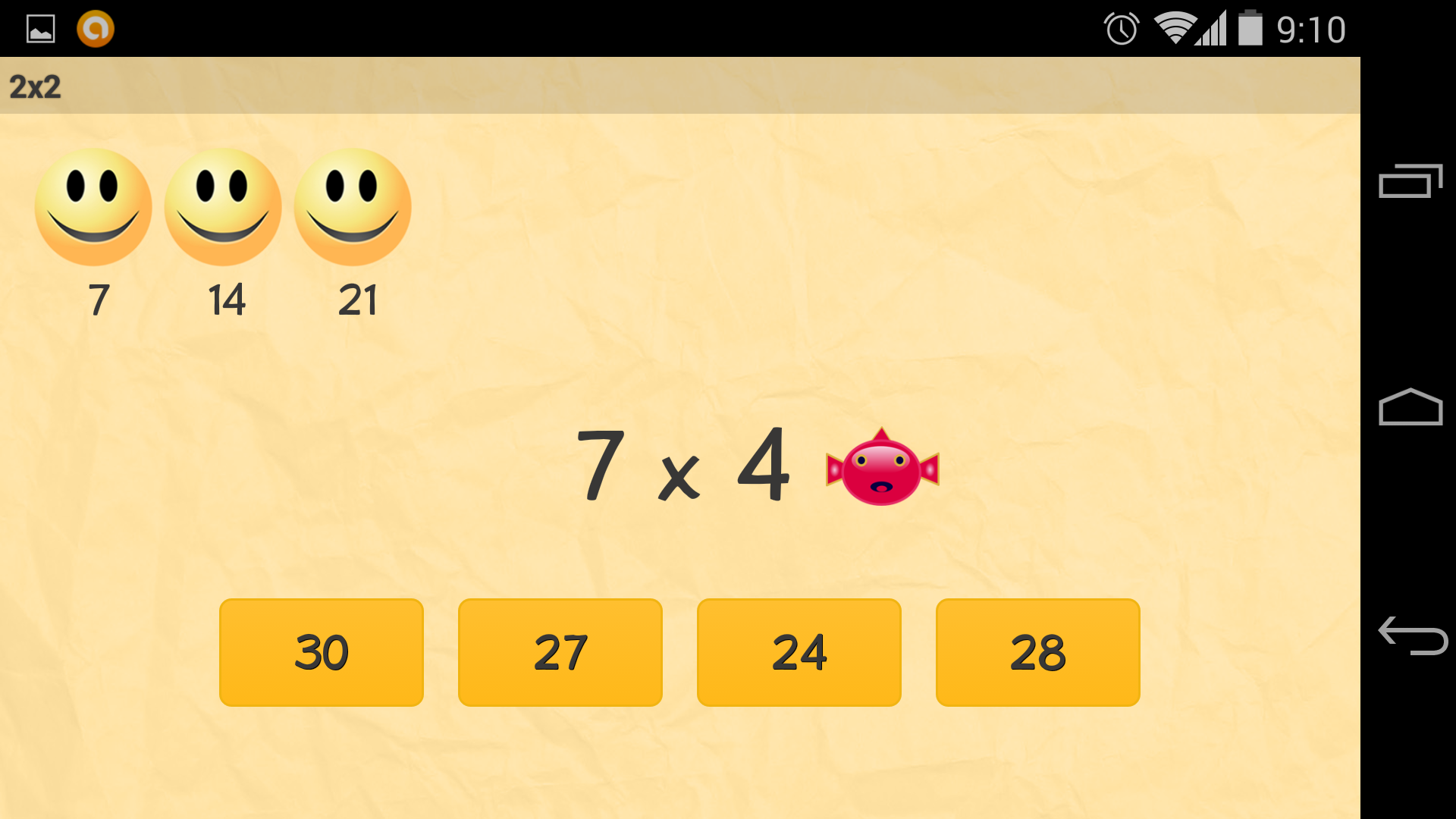 2x2 Easy Multiplication Tables Lite - App on the Amazon Appstore