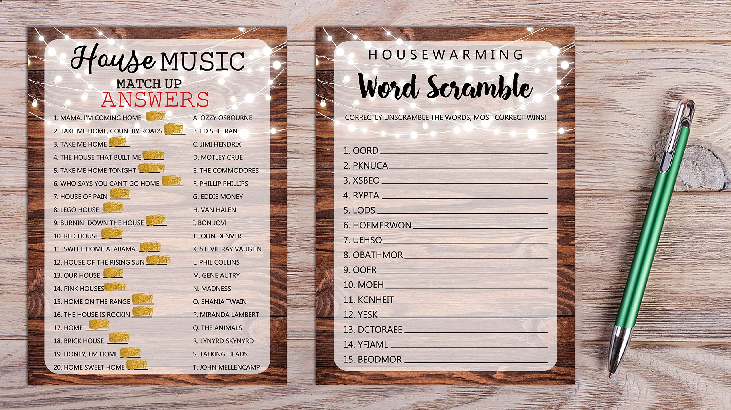 Word Scramble Printable House