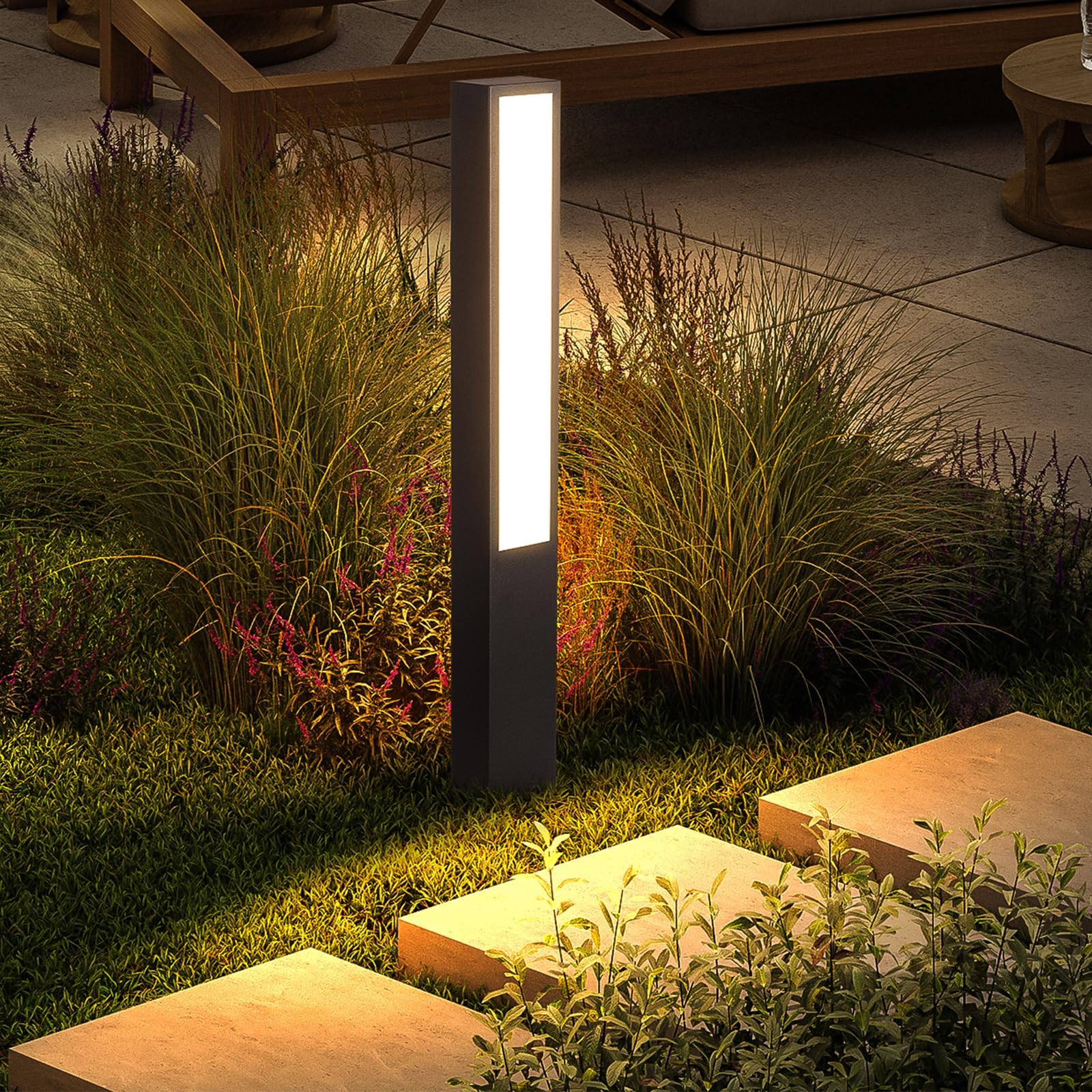 Stone Bollard Landscape Lighting Amazon