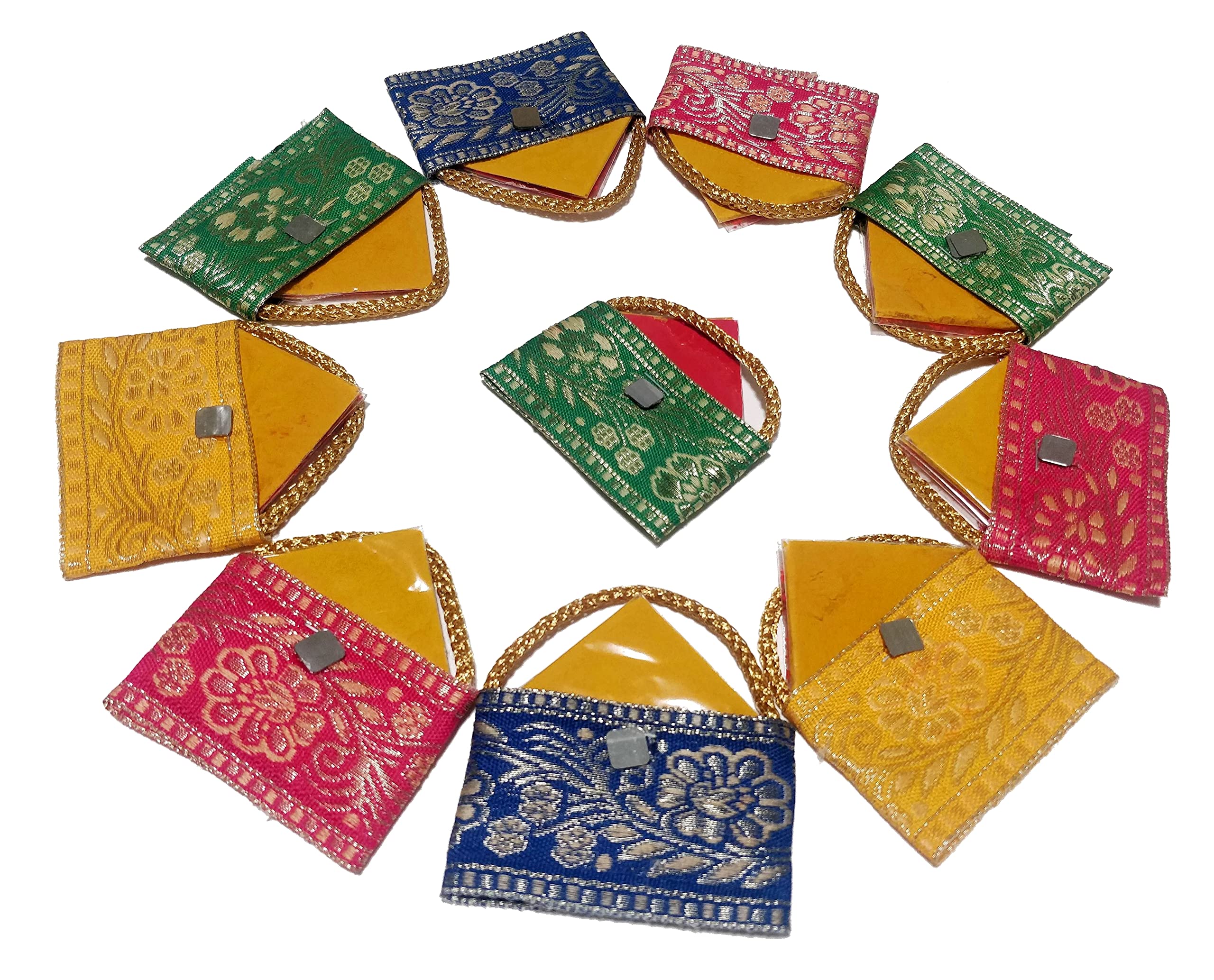 Amazon.com: Haldi Kumkum | Set of 10 Little Bags | Pasupu kumkum ...