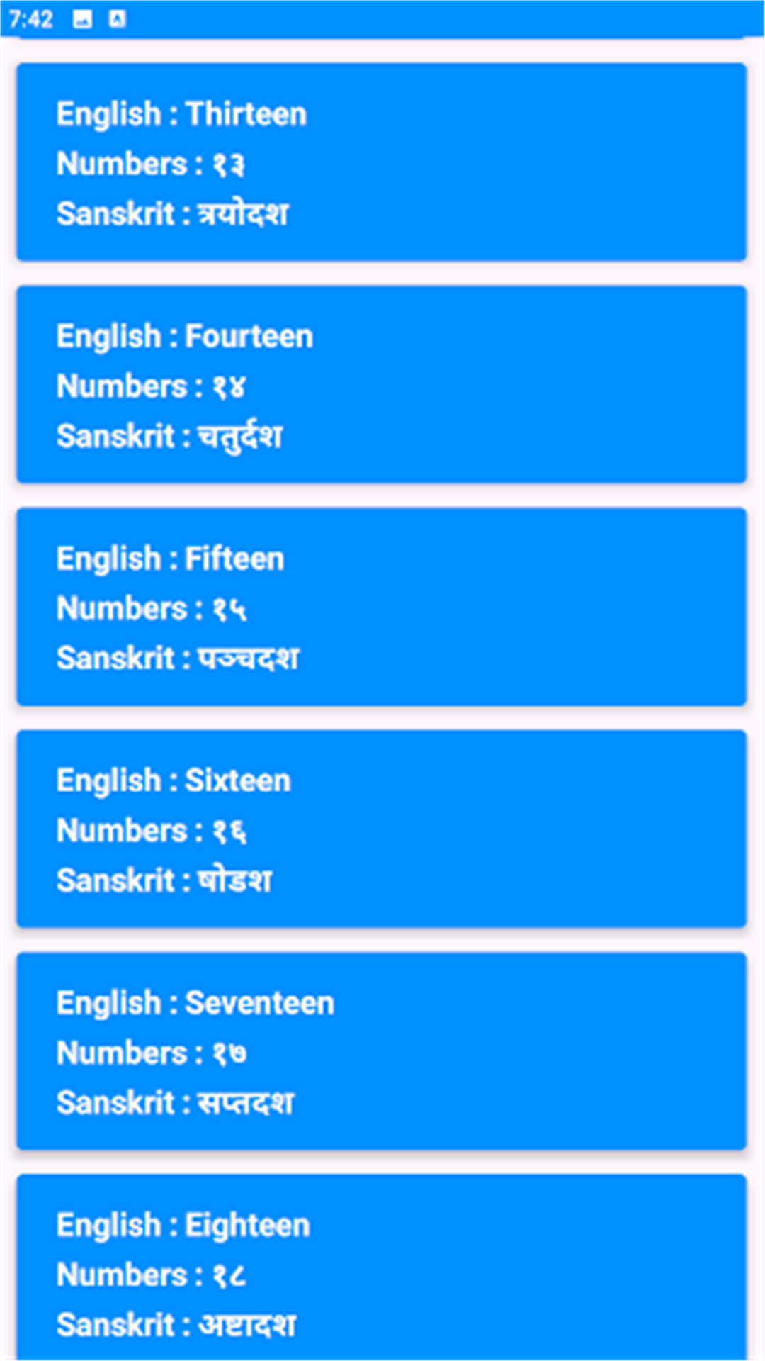 Sanskrit Numbers : 1 to 100 - App on Amazon Appstore