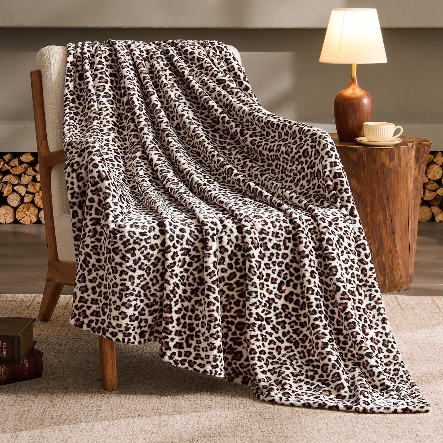 Amazon.com: BEDELITE Fleece Blanke for Couch & Bed Leopard Print Throw ...