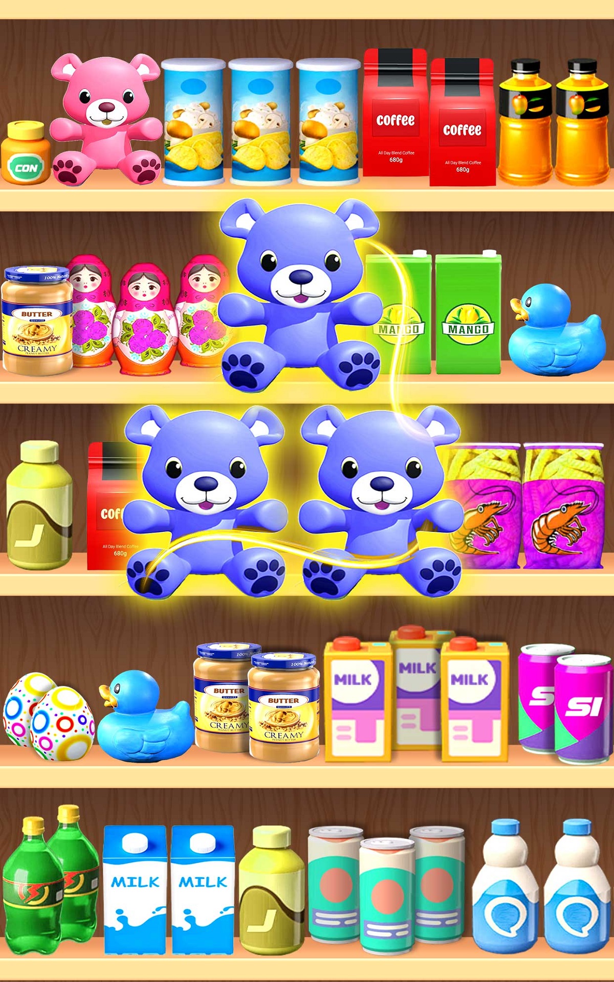 Supermarket Organizer Game - Fill up the fridge, closet & racks in this sorting games - App on ...