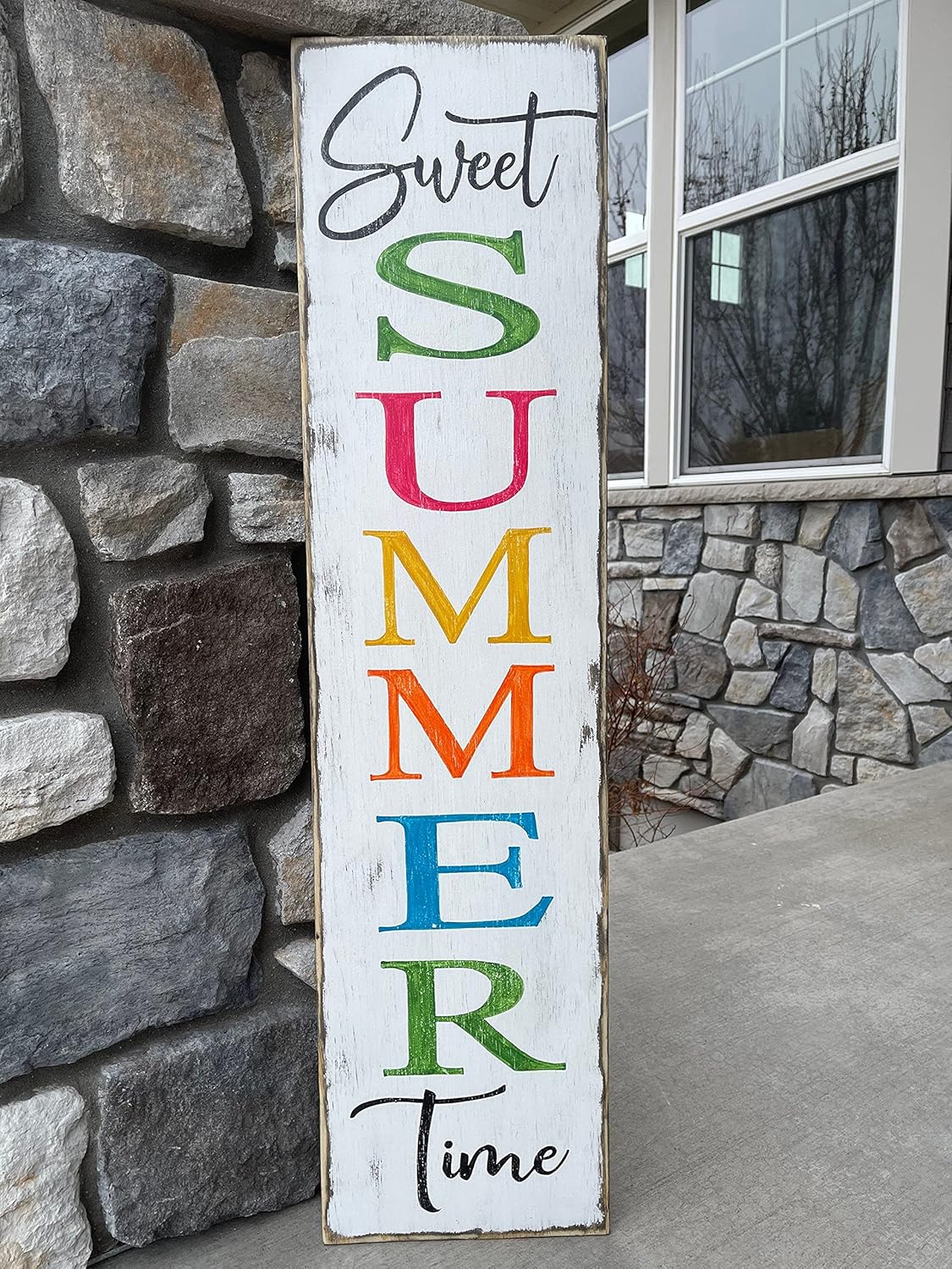 Amazon.com : Sweet Summer Time Sign Hand Painted Wood Sign Summer Sign ...