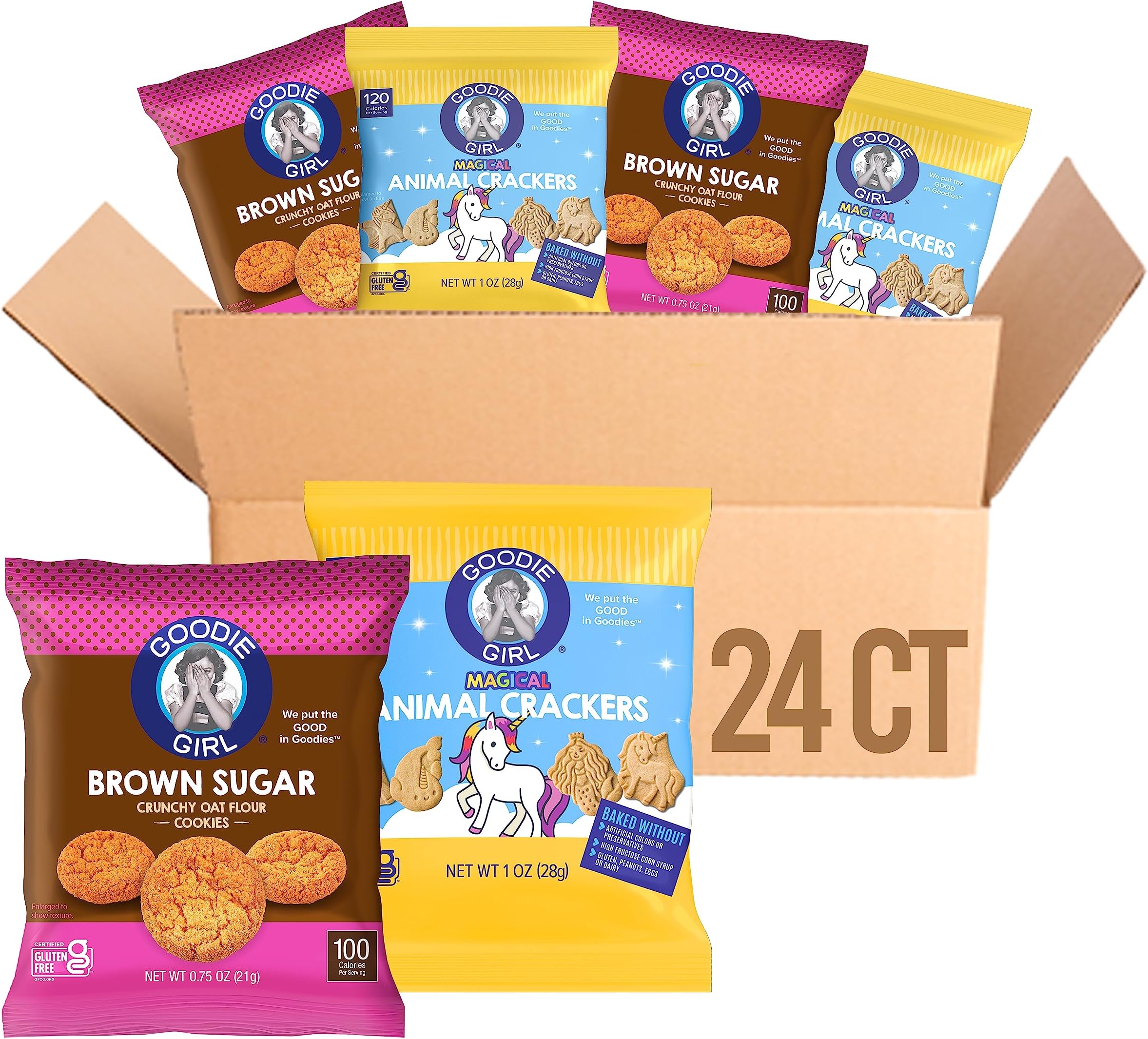 Amazon.com: Goodie Girl Snack Pack Variety Pack, Magical Animal (12ct ...