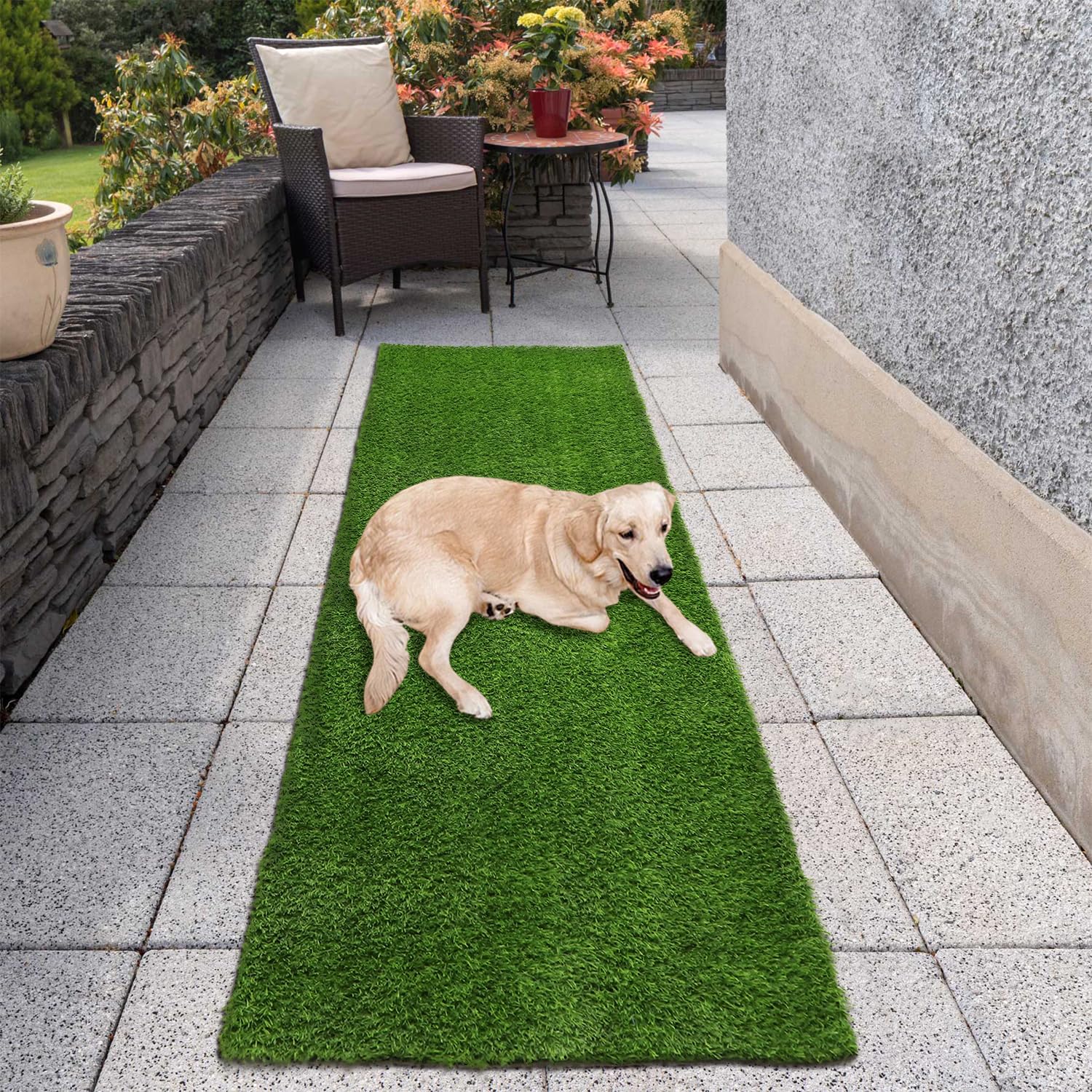Amazon.com: Falflor 2x8ft Artificial Grass Turf Rug Grass Outdoor Rug ...