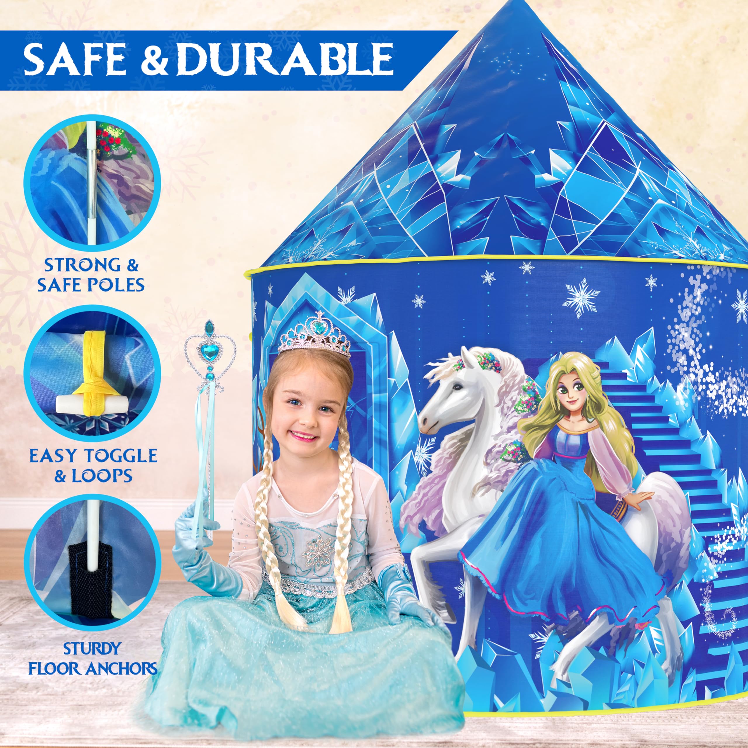 Snapklik.com : W&O Frozen Princess Tent For Girls