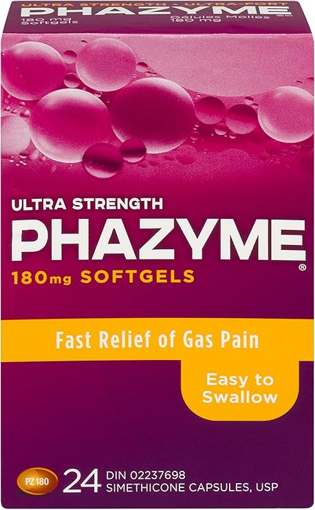 Phazyme Ultra-Strength 180mg Softgels for Fast Gas Relief