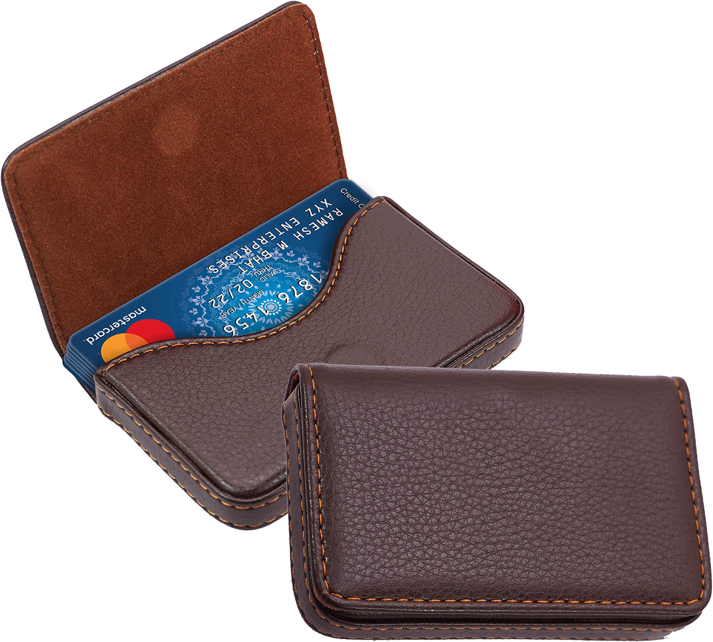 Buy Storite PU Leather Pocket Sized Business Credit ATM Card Holder ...