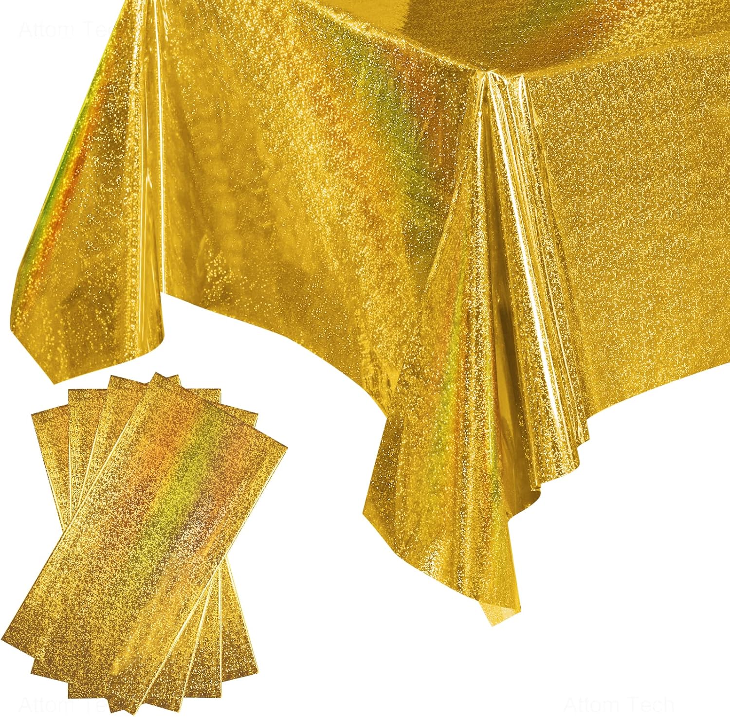 Amazon.com: NiHome Iridescent Plastic Tablecloths 4PCS 54.8"x109.6 ...