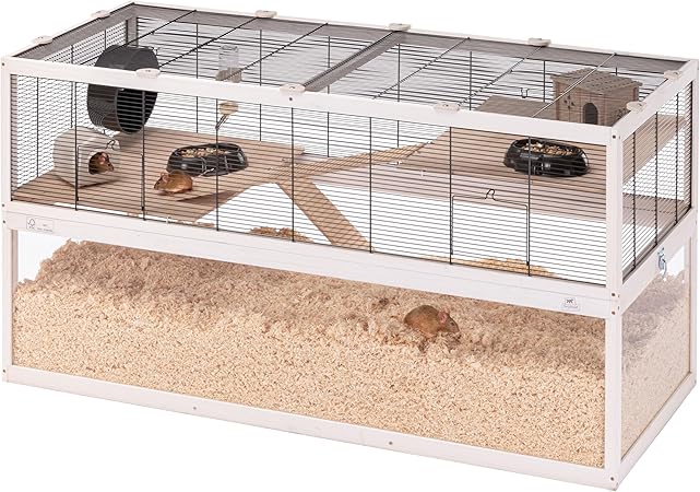 Ferplast Hamster Cage DOMSTER, Mouse Cage, 3 Levels, with Accessories ...