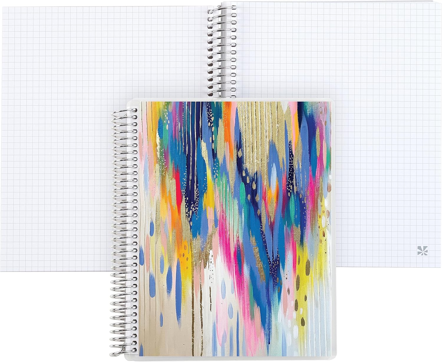 Amazon.com : Erin Condren 7" X 9" Graph Paper Platinum Coiled Notebook ...