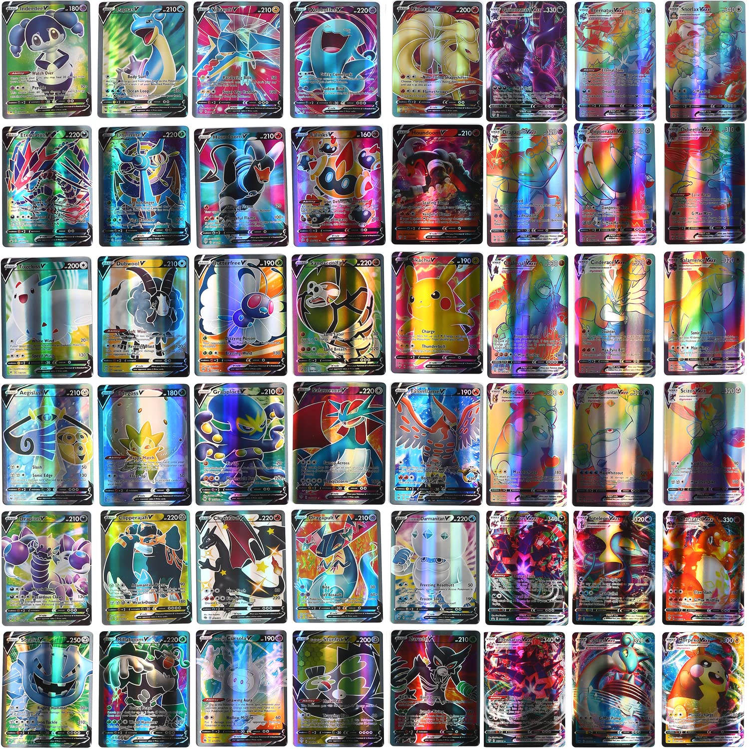 Buy 100 Pieces Rare Charizard Vmax V Cards Box Pack Assorted Rare Cards ...
