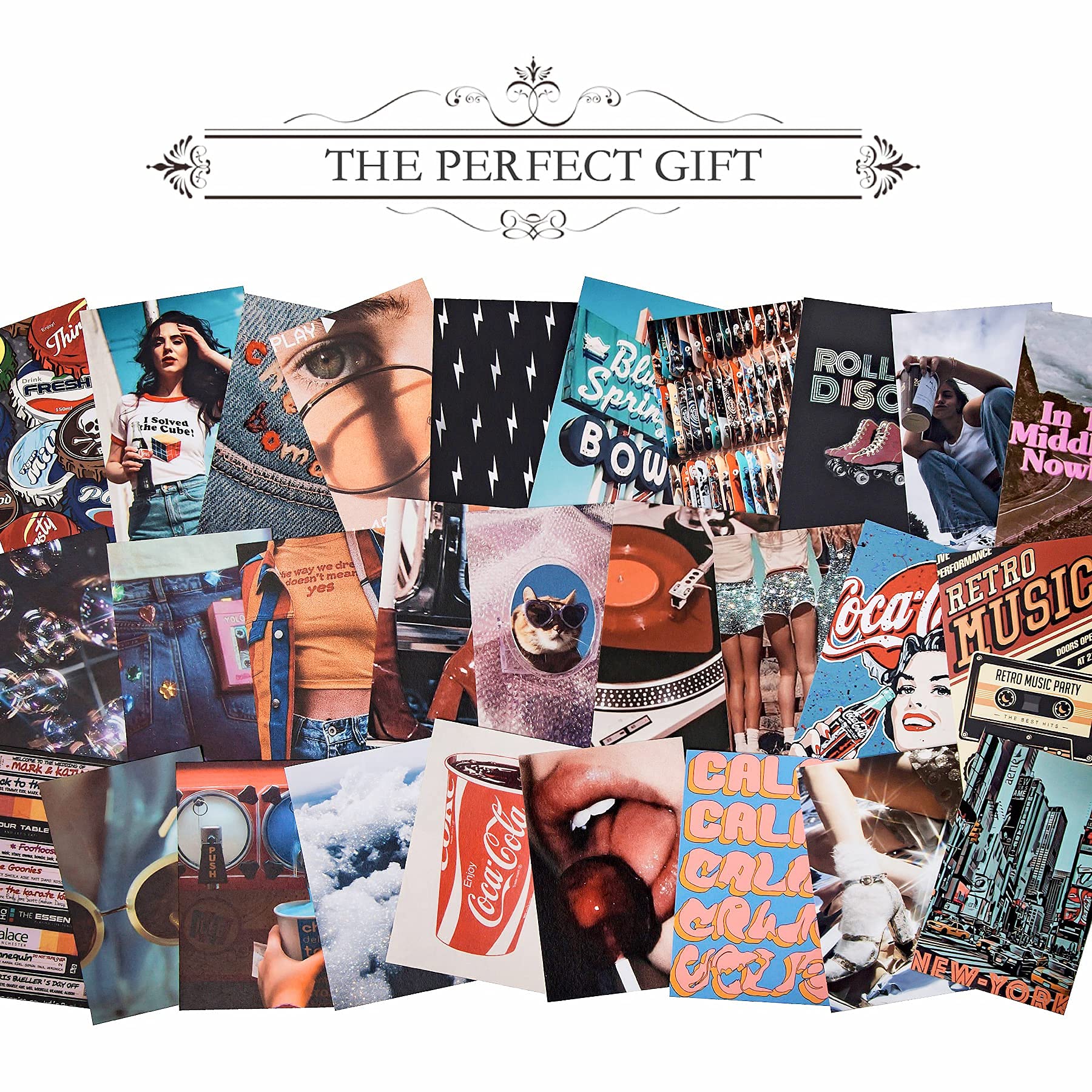 KOSKIMER Retro 80s Aesthetic Photo Collage Kit, 50 Set 4x6 Inch, Wall ...