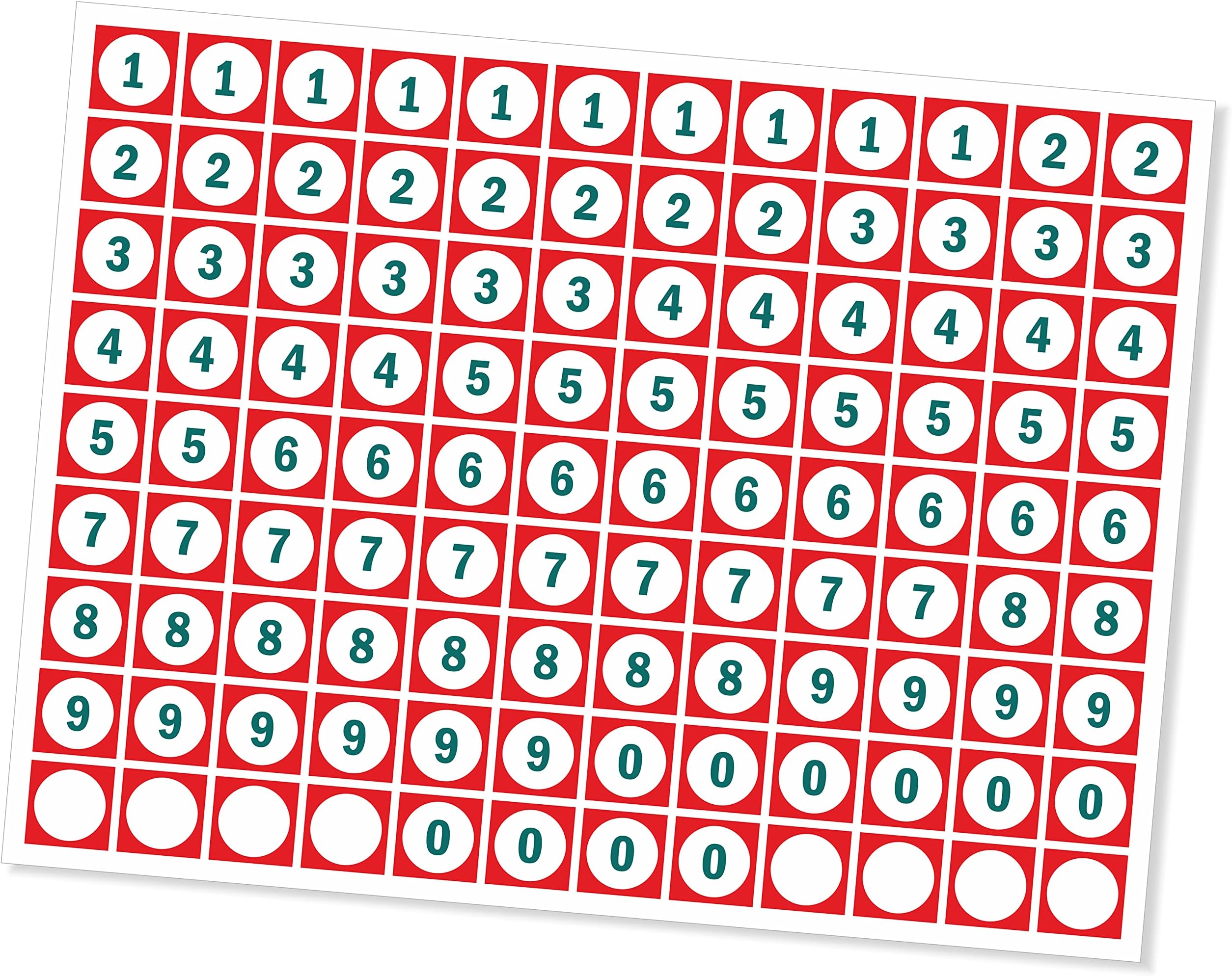 Paper Self Adhesive Sticky Number Labels 1-200 Stickers (400 Labels ...