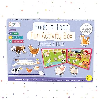 Buy Hook n Loop Fun Activity Box | Velcro Books | Montessori Activity ...