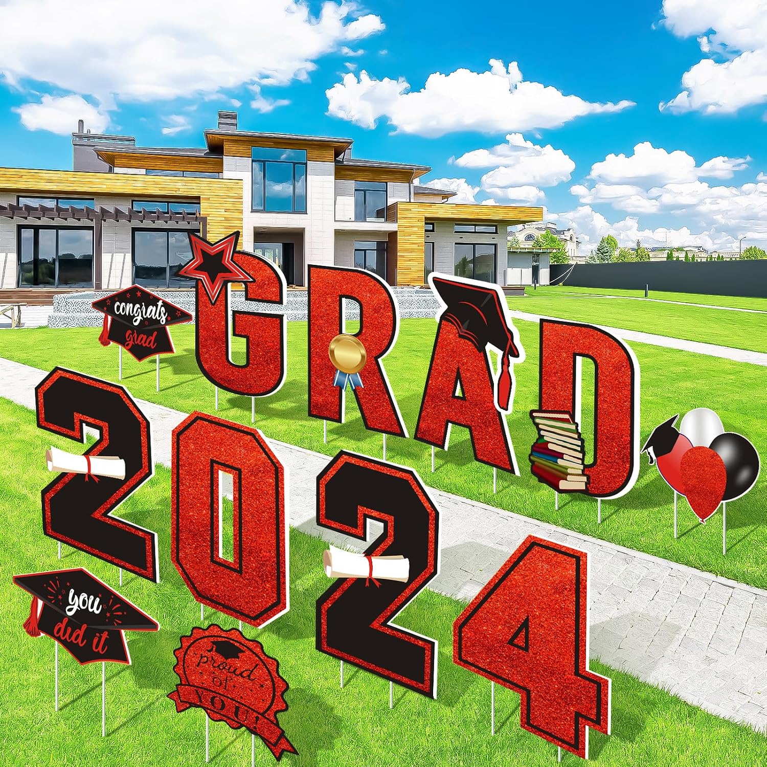 Amazon.com : Graduation Yard Sign Class of 2024 Outdoor Decorations ...
