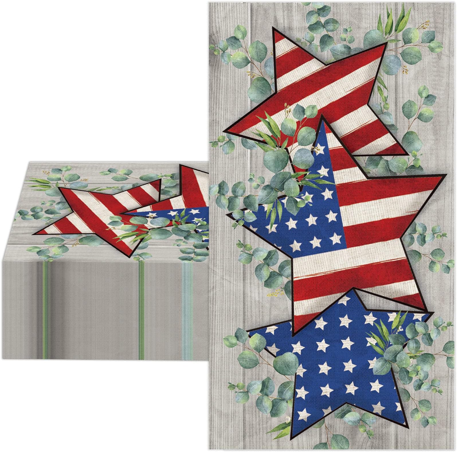 Amazon.com: 50 Pieces Patriotic Guest Napkins American Flag 3-Ply ...