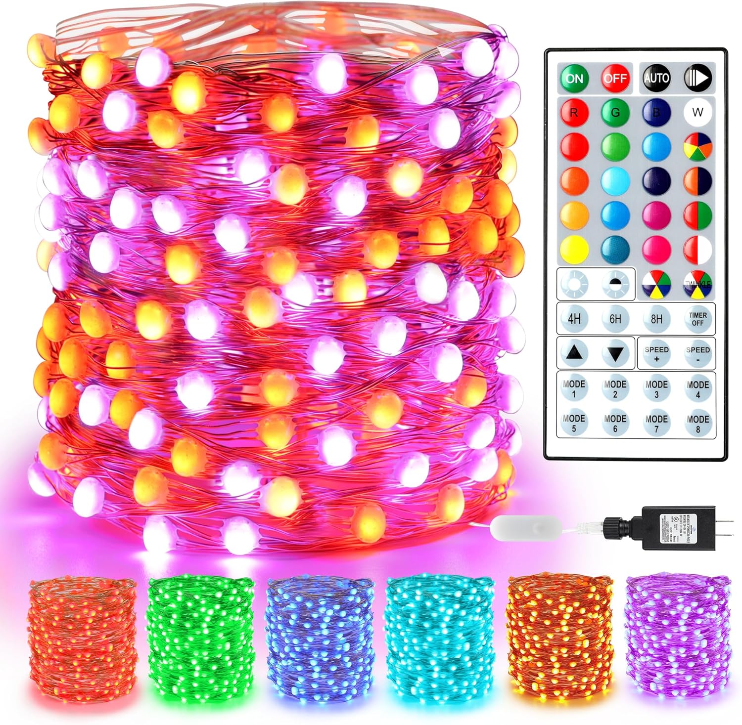 Amazon.com: BrizLabs Halloween Fairy String Lights, 66ft 200 LED Color ...