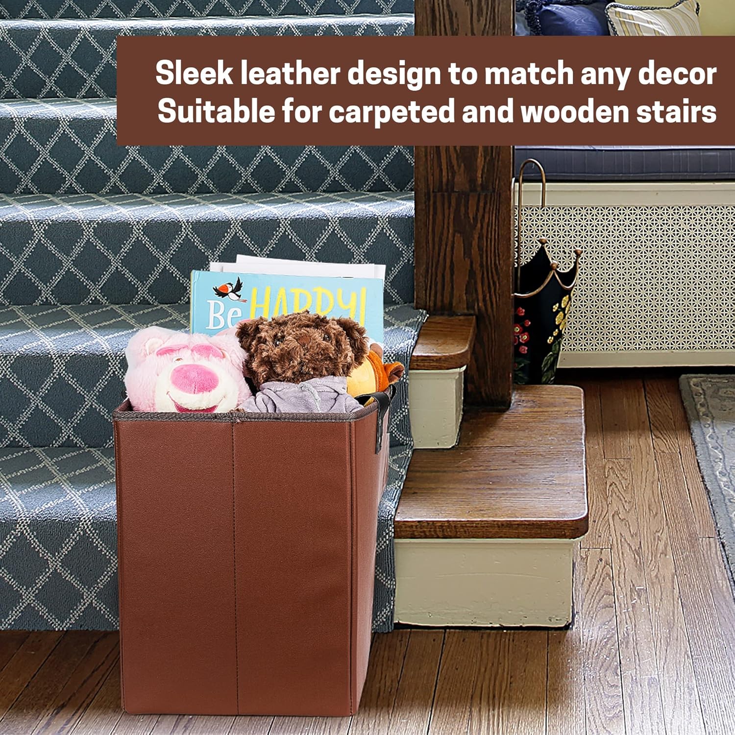 Buy SAM AND MABEL Stair Step Organizer Basket for Carpeted and Wooden ...