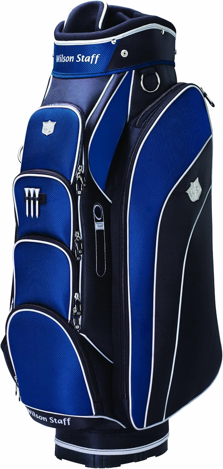 Amazon.com : WILSON New Rova Cart Bag (Black/Blue) : Golf Cart Bags ...