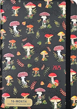 2025 Mushrooms Weekly Planner (16 months, Sept 2024 to Dec 2025): Peter ...