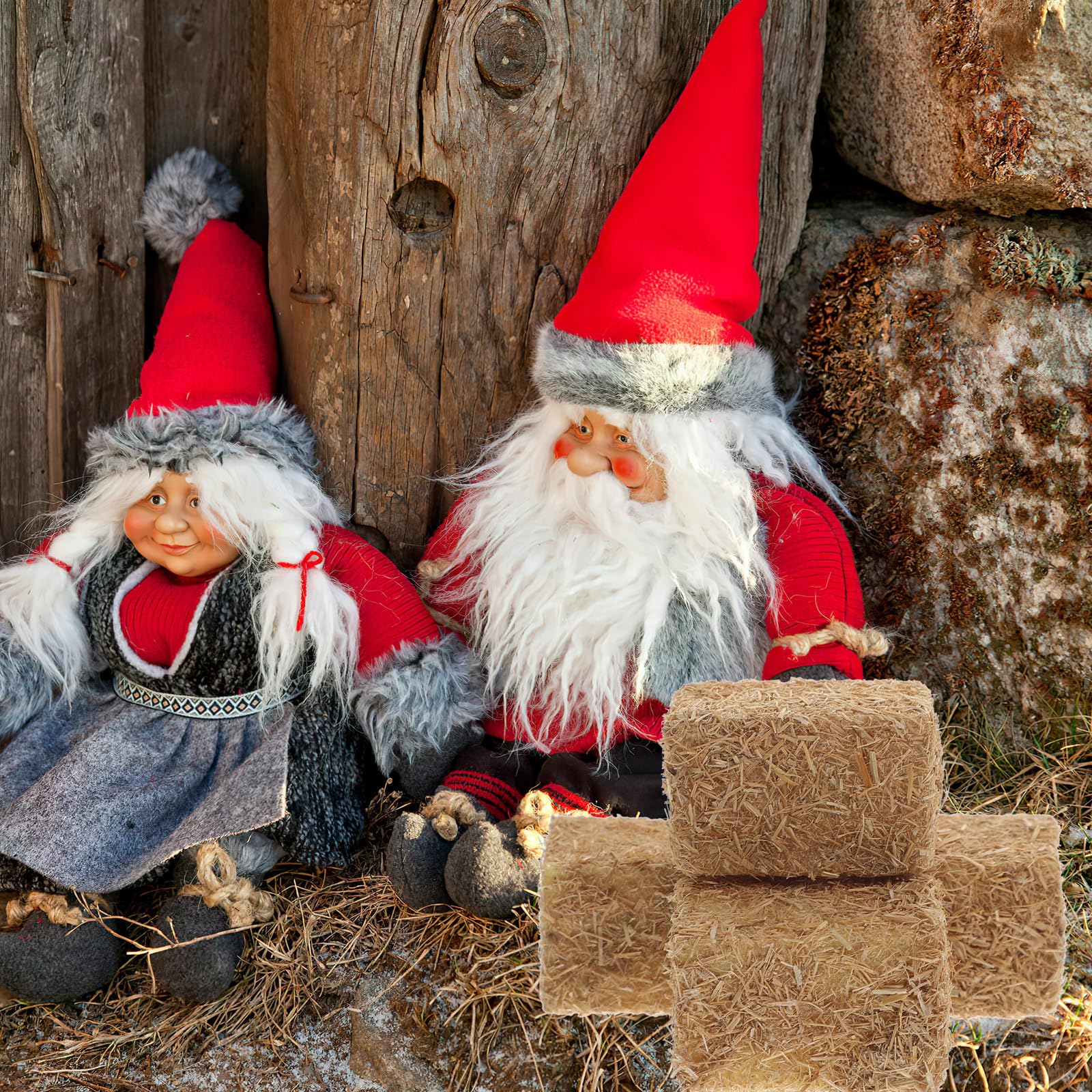 Snapklik.com : 4pcs Mini Bales Miniature Blocks Figurine Stackable ...